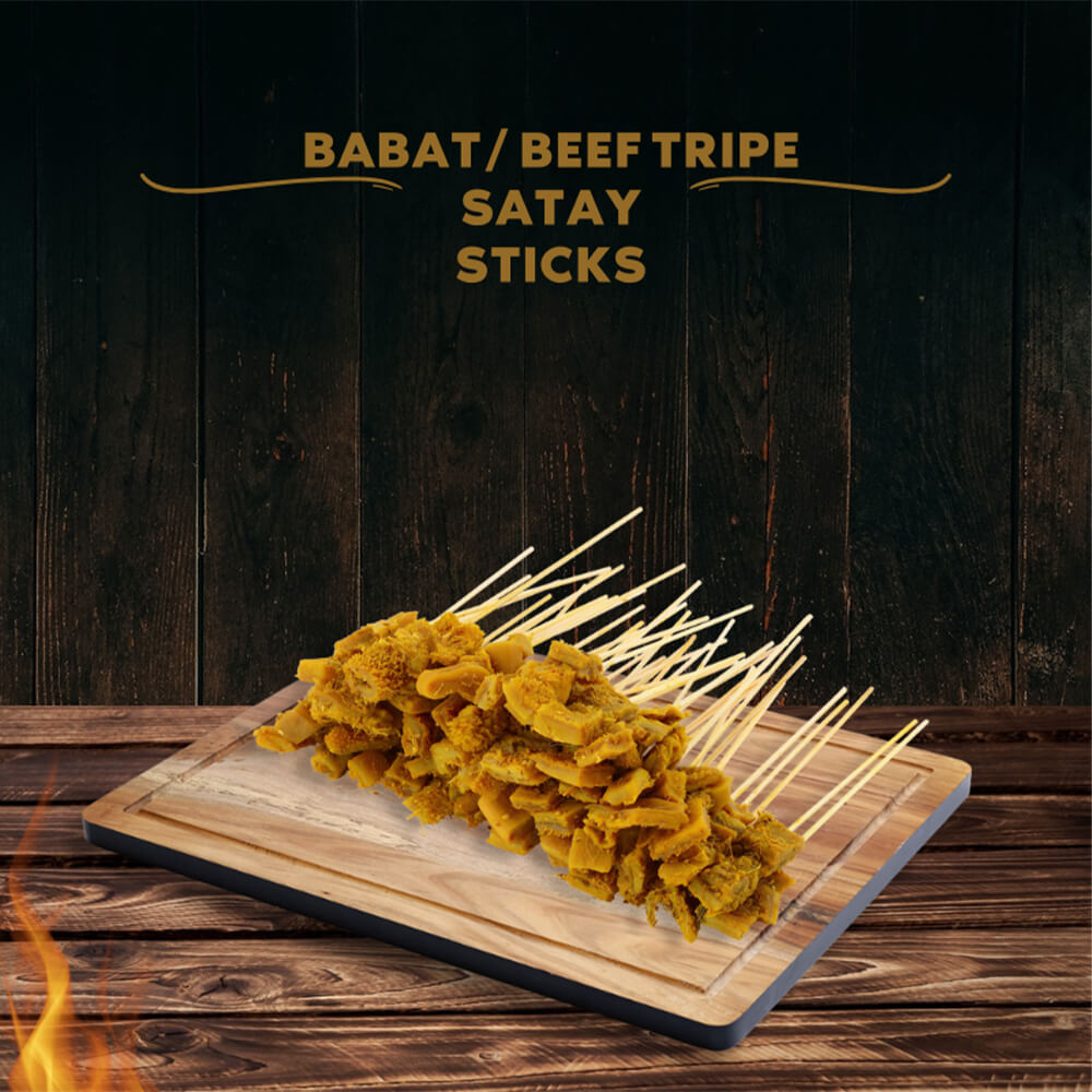 Raw Babat Satay (Beef Tripe) 50 sticks + Sauce – Opah Satay